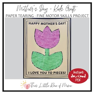 I Love You to Pieces - Flower - Happy Mother's Day - Paper Tearing ...