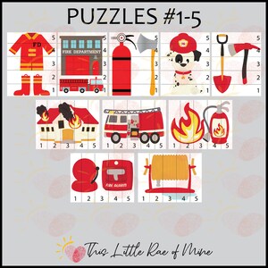 Fire Safety Week - Number Sequence Puzzle - Printable - Autumn - Math ...