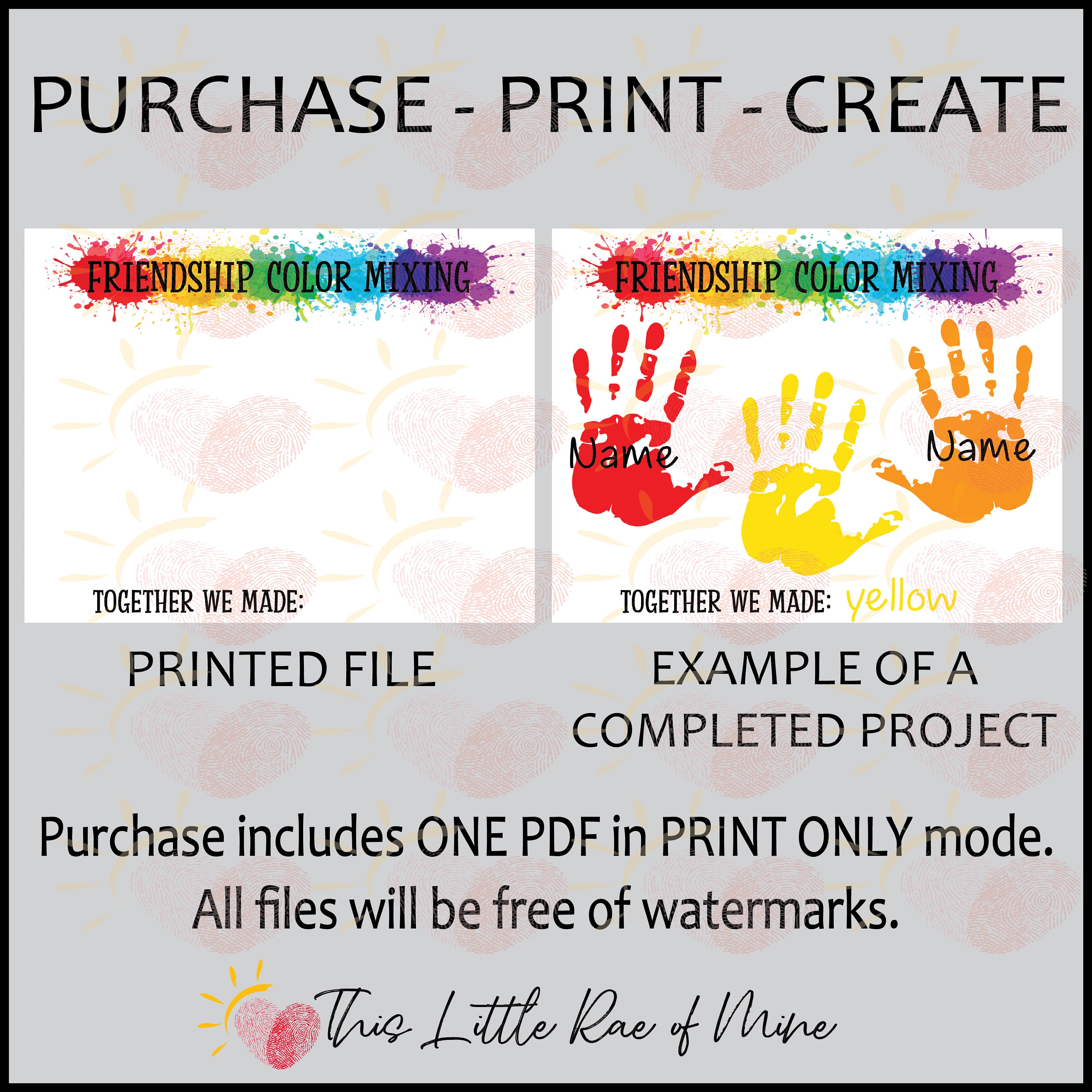 Friendship Color Mixing Love Kindness Friendship - Etsy