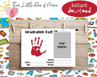 Preschool Prek Graduation Keepsake Handprint Art DIY Kid | Etsy