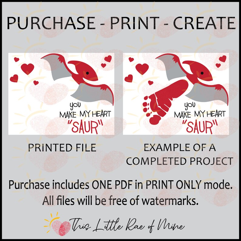 You Make My Heart Saur Dinosaur Valentine's Day - Etsy