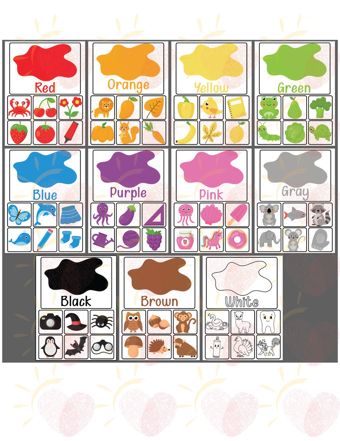 Color Matching Activity Color Sorting Early Learning - Etsy