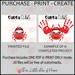 Santa Claws - Crab - Tropical Christmas in July - Printable - DIY Kids ...