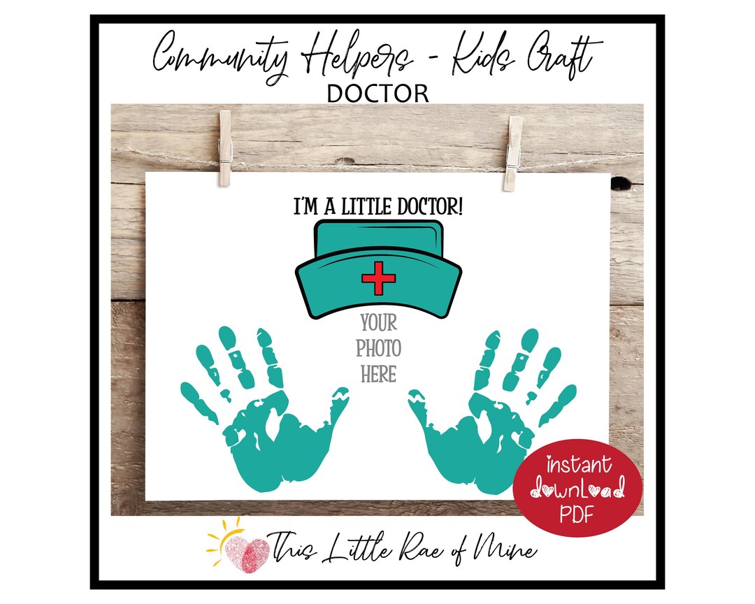 Little Doctor - Handprint Art - Photo - Keepsake - Printable - Kids ...