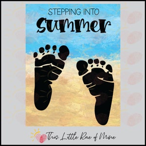 Stepping Into Summer - Beach - Sand - Footprint - Handprint Art ...