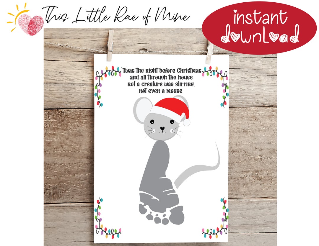 Twas the Night Before Christmas Mouse Footprint - Etsy