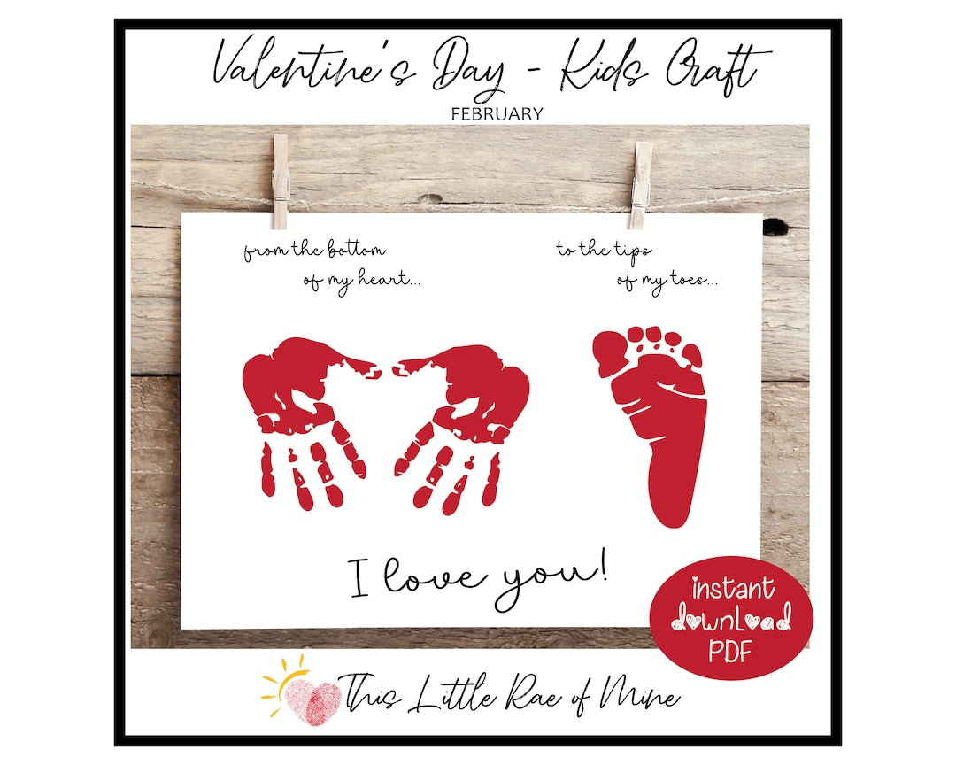 Bottom of My Heart Tip of My Toes - I Love You - Valentine's Day ...