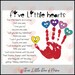 Five Little Hearts Valentine's Day Poem Handprint Art Keepsake ...