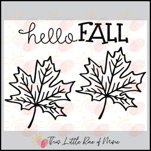 Hello Fall - Handprint Art - Leaves - Leaf - Keepsake - Fall Printable ...