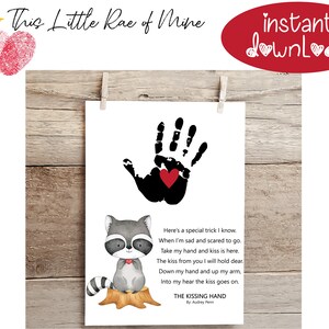 The Kissing Hand Racoon Story Book Craft First Day of - Etsy
