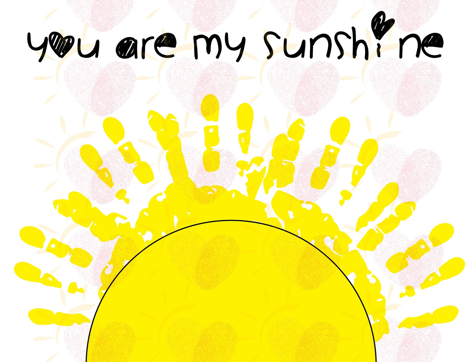 You Are My Sunshine Spring Summer Printable Handprint - Etsy