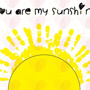 You Are My Sunshine Spring Summer Printable Handprint - Etsy