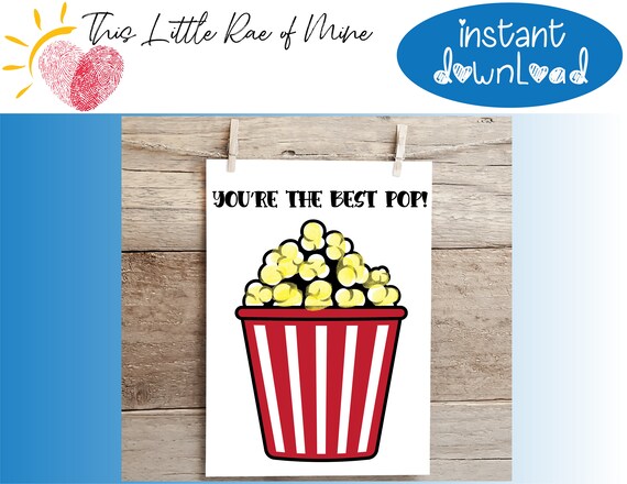 You're the Best Pop Popcorn Father's Day | Etsy