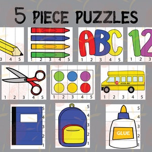 Back to School Number Sequence Puzzle - Printable - Math - Toddler ...