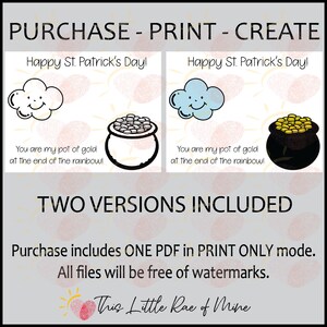 Rainbow - Pot of Gold - St Patrick's Day Printable - Handprint Art ...