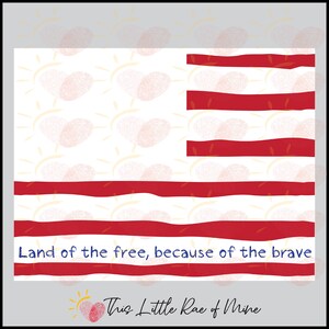 Land of the Free - American Flag - USA - Kid Craft Patriotic - Memorial ...