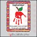 September Apple Handprint Art Keepsake Printable DIY Kid Craft School ...