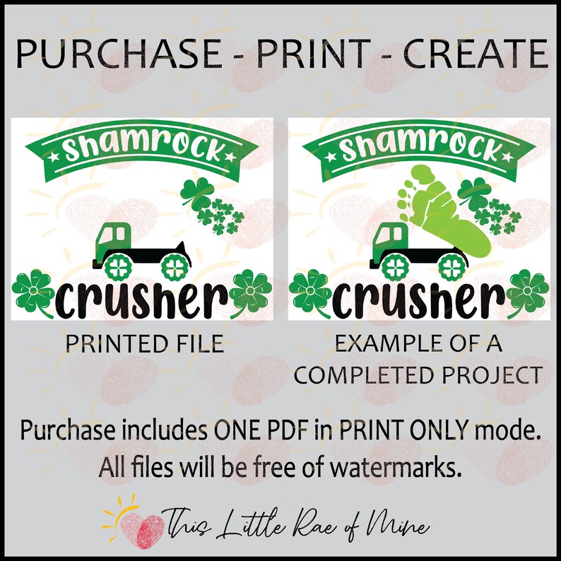 Shamrock Crusher - Construction Vehicle - St Patrick's Day Printable ...