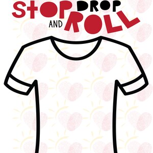 Stop Drop Roll Fingerprint Fire Fire Safety Prevention - Etsy