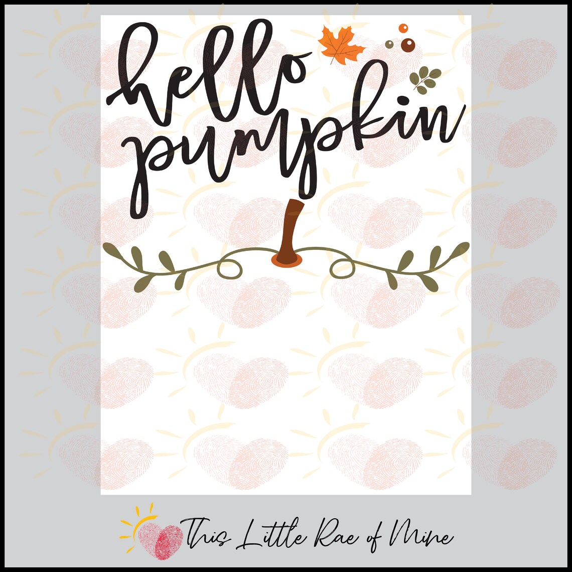 Hello Pumpkin - Pumpkin Patch - Handprint Art - Keepsake - Fall ...
