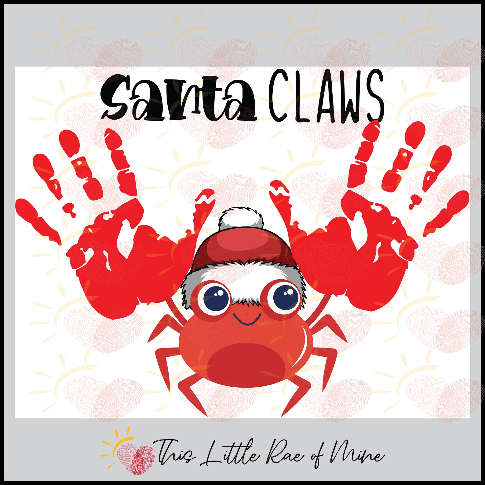 Santa Claws - Crab - Tropical Christmas in July - Printable - DIY Kids ...