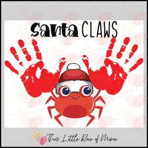 Santa Claws - Crab - Tropical Christmas in July - Printable - DIY Kids ...