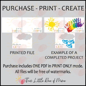 You Are My Sunshine - Sun - Rainbow - Rain Cloud - Handprint Art ...