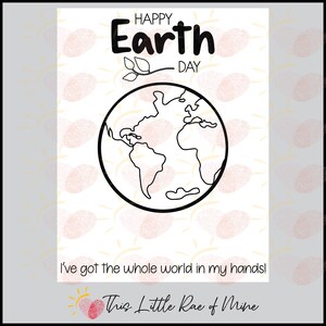 I've Got the Whole World in My Hands - Earth Day - Handprint Art ...