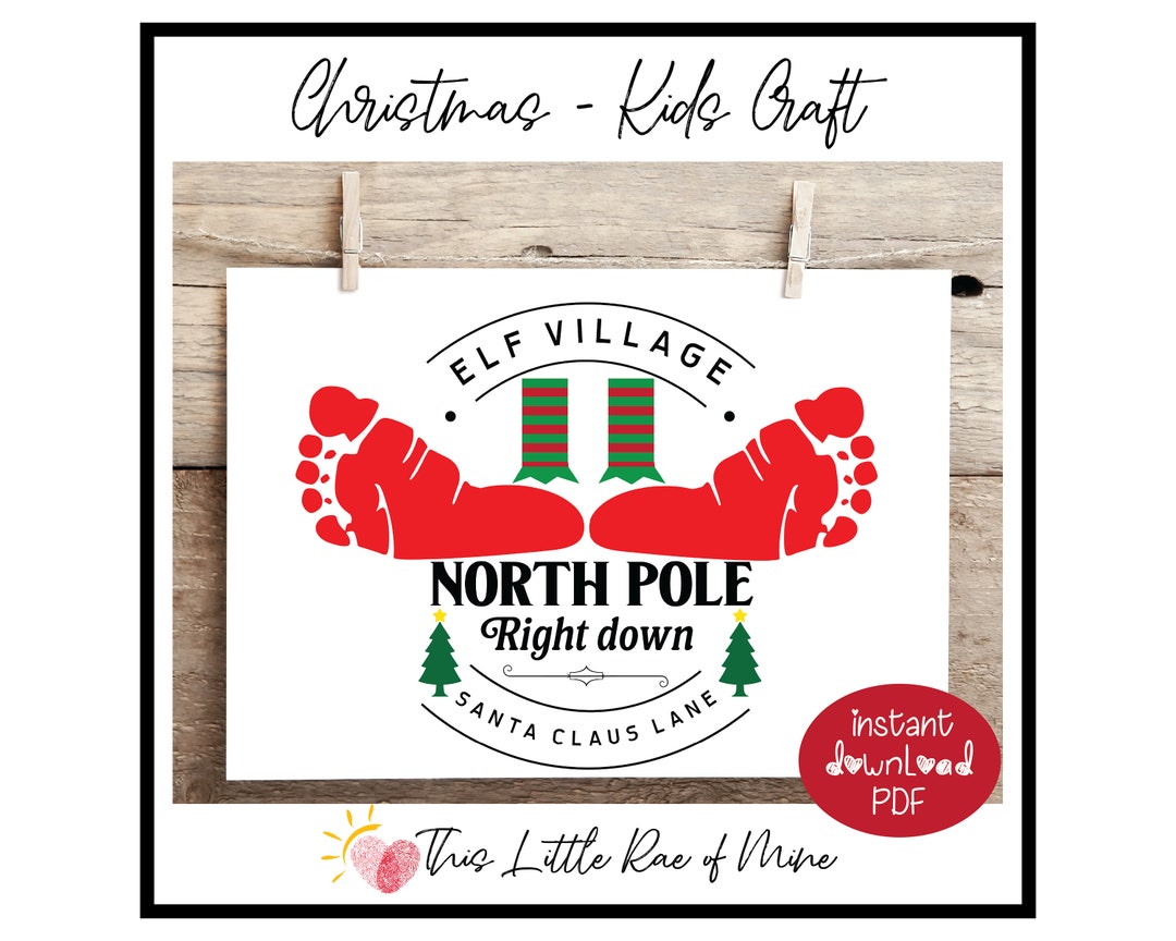 Elf Village - Footprints - North Pole - Santa - Christmas - Handprint ...