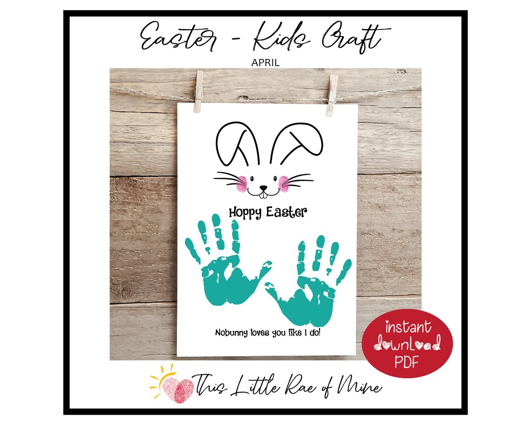 Hoppy Easter - Nobunny Loves You Like I Do - Easter Bunny - Handprint ...