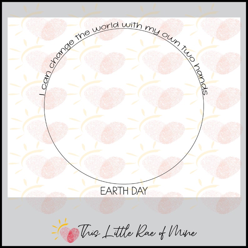 I Can Change the World With My Own Two Hands - Earth Day - Handprint ...