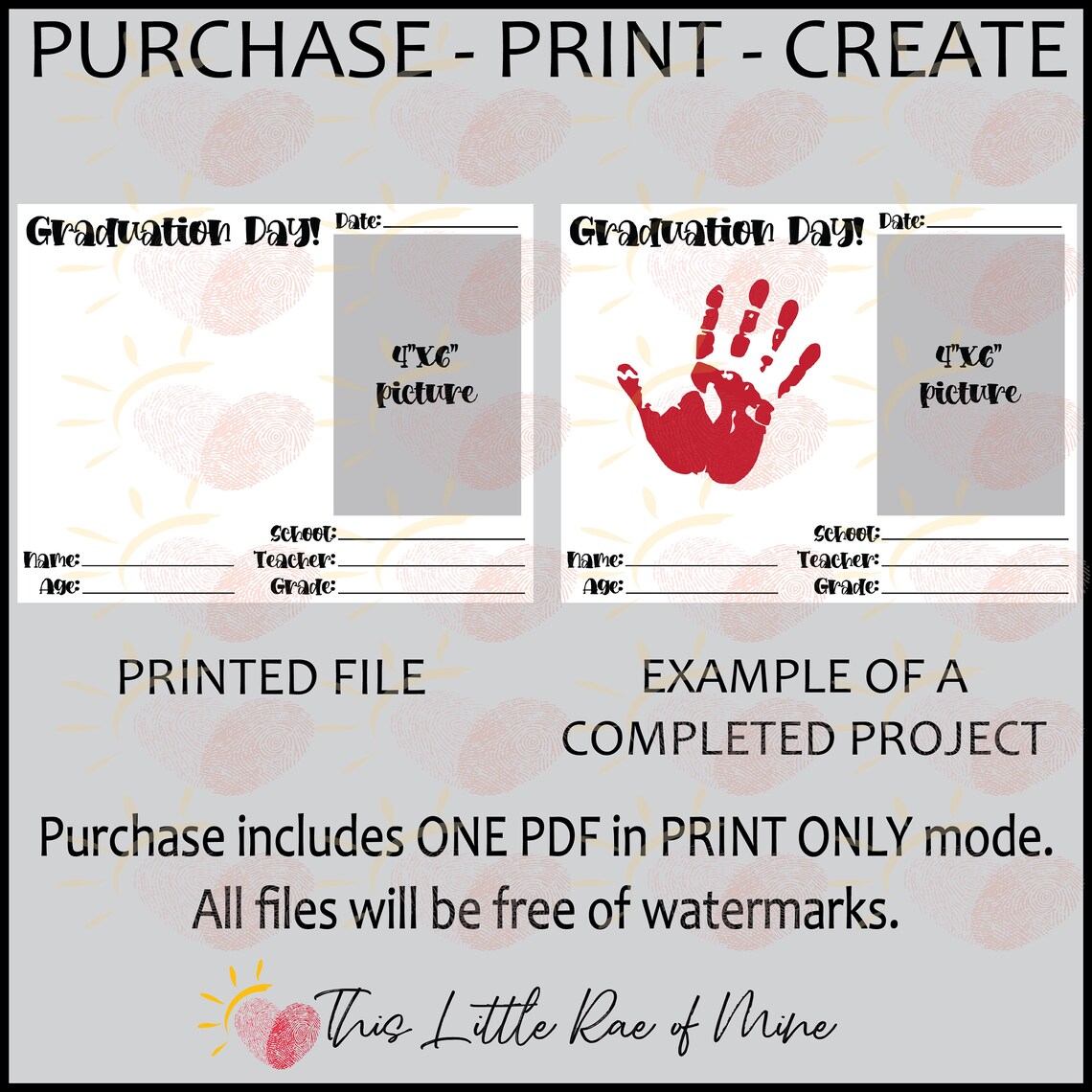 Graduation Day - Preschool - Prek Kindergarten – Keepsake – Sign ...