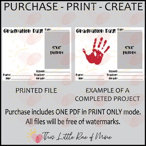 Graduation Day - Preschool - Prek Kindergarten – Keepsake – Sign ...