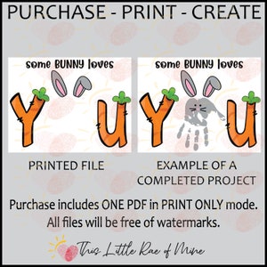 Some Bunny Loves You - Easter - Footprint Handprint Art - Keepsake ...