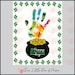 Happy St Patrick's Day Pot of Gold Rainbow Printable Handprint Art DIY ...