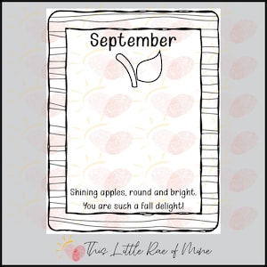 September Apple - Handprint Art - Keepsake - Printable - DIY Kid Craft ...