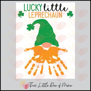 Lucky Little Leprechaun - St Patrick's Day Gnome - Handprint Art ...
