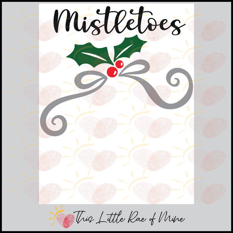 Mistletoes - Merry Christmas - Holly - Footprint - Handprint Art ...
