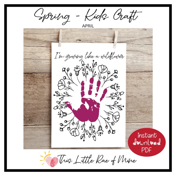Wildflower Handprint Art - Etsy