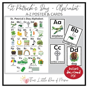 St Patrick's Day - Alphabet Poster and Cards - Printable Classroom ...