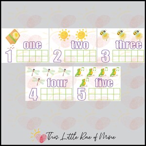 Spring - 10 Frame - Play Dough - Counting Mat - Printable - Math ...