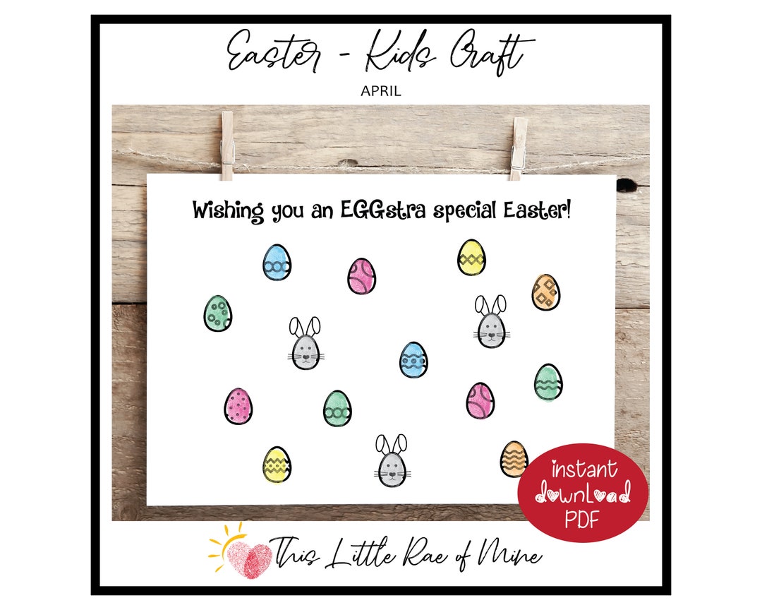 Eggstra Special Easter - Fingerprint Art - Keepsake - Easter Printable ...
