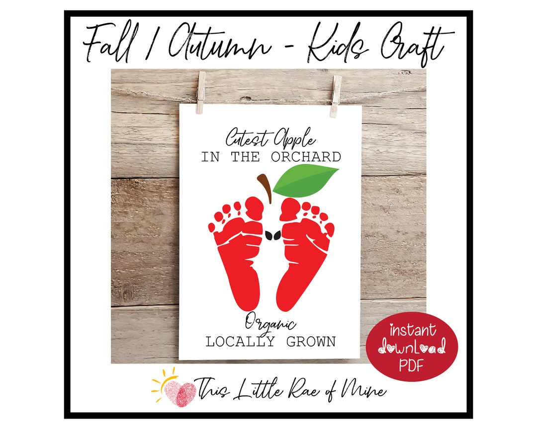 Cutest Apple in the Orchard - Fall - Handprint Art - Footprint Art ...