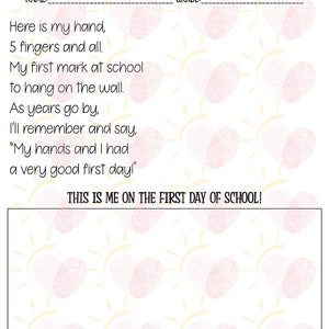 First Day of School Back to School Preschool Prek - Etsy