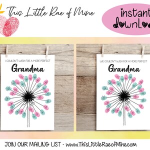 Grandma Wish Dandelion Mother's Day Birthday - Etsy