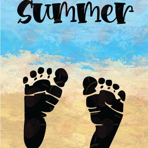 Stepping Into Summer Beach Sand Footprint Handprint - Etsy