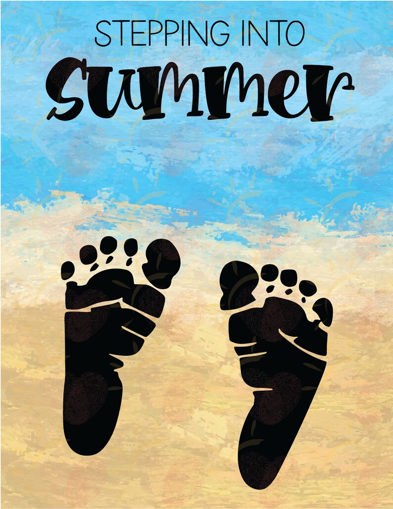 Stepping Into Summer Beach Sand Footprint Handprint - Etsy