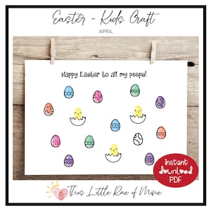 Happy Easter to All My Peeps - Fingerprint Art - Keepsake - Printable ...