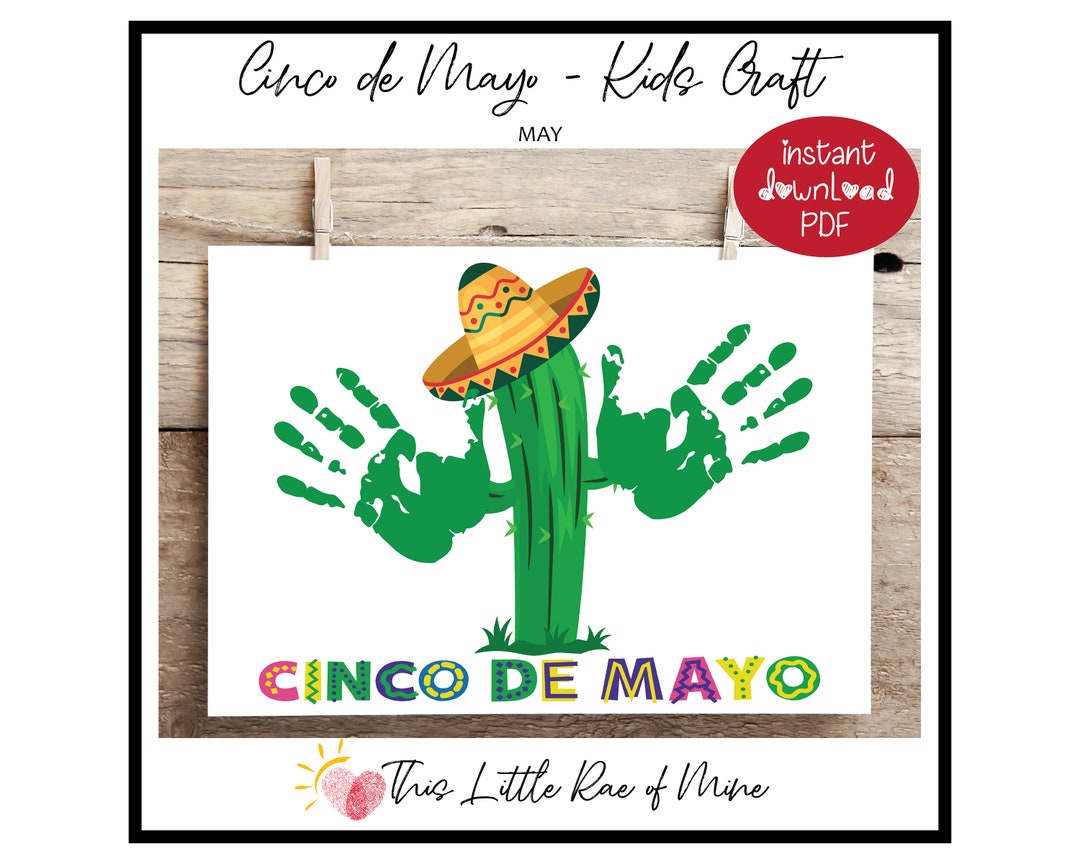 Cinco De Mayo - May 5th - Fifth of May - Cactus - Mexico - Handprint ...