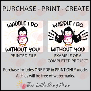 Waddle I Do Without You - Penguin - Valentine's Day - Printable ...